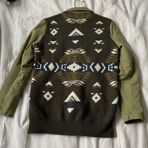 Thread & Supply | Jackets & Coats | Hunter Green And Knit Jacket | Poshmark